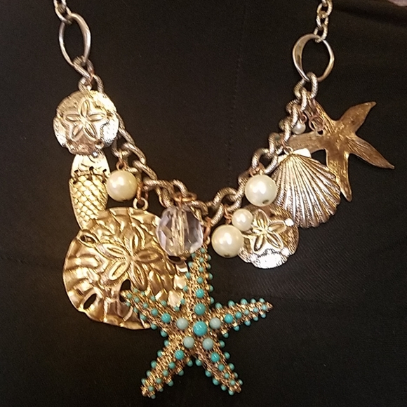 Jewelry | Starfish Fish Sand Dollar Pearls Necklace | Poshmark